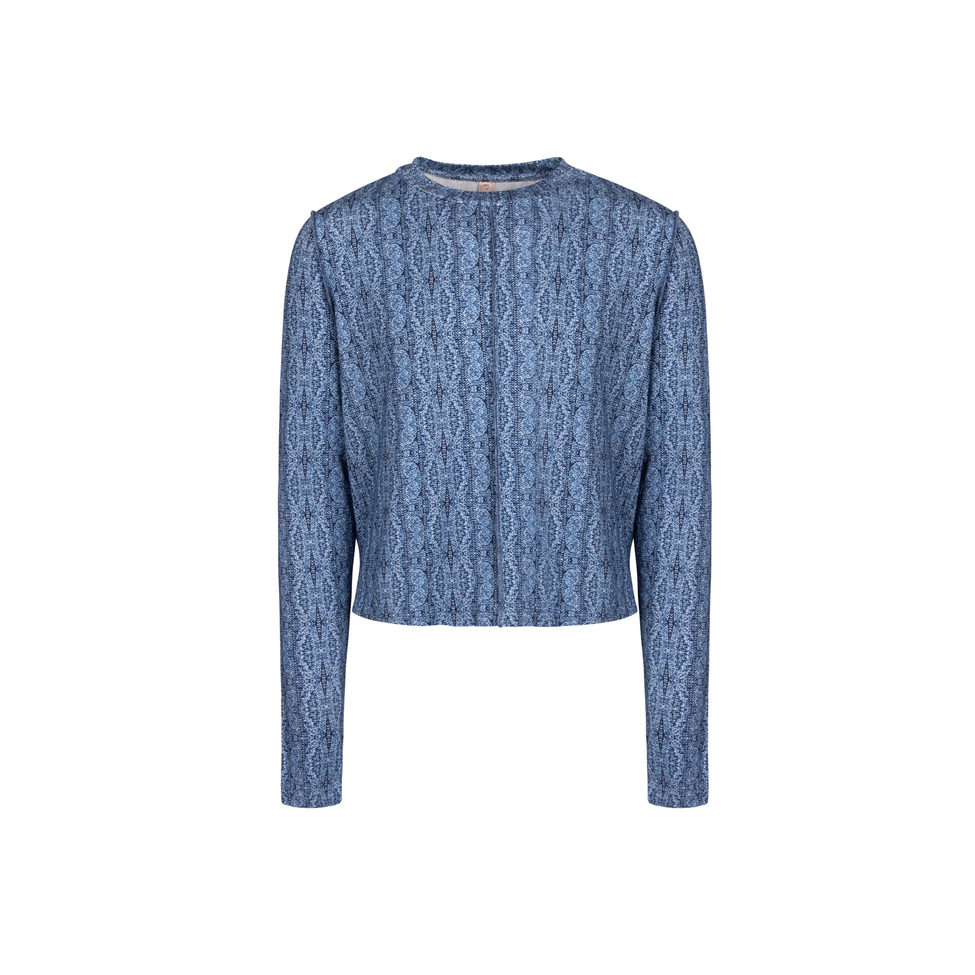 Emily Blue Cable Tee ss25 – Magenta Boutique